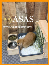 Bunny litter box wit hay feeder ️ – AsasWood